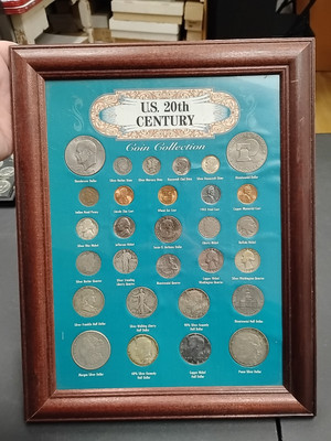 United States 20th Century Type Coins Complete Set Framed Nice Set 29 ...