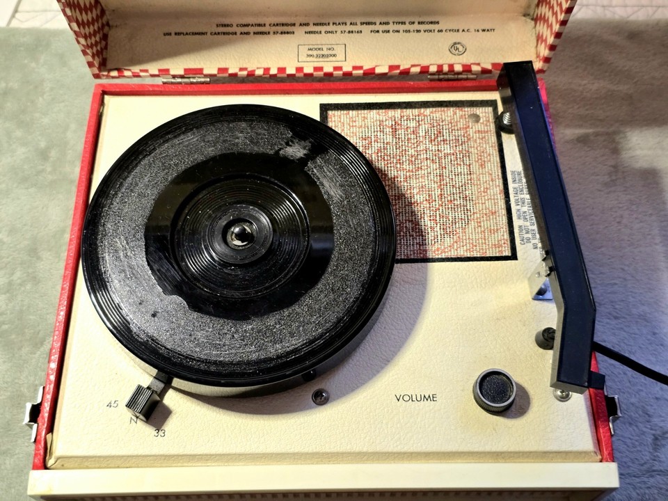 Vintage Sears 1960s Portable 45 RPM Record Player -*READ* | eBay