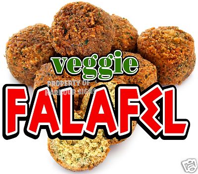 Falafel Veggie Decal 14" Concession Cart Restaurant Greek Food Truck ...