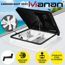 12v Shower Roof Hatch LED Lights Vent Exhaust Fan Caravan Jayco ...