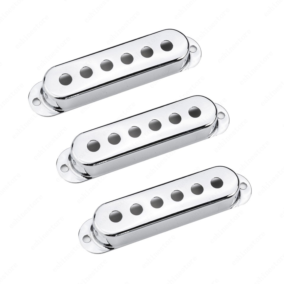 3 Pcs Brass Metal SSS Single Coil Pickup Covers For Fender SQ Strat 3 ...