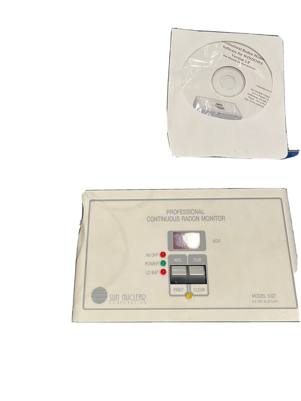 Sun Nuclear 1027 Professional Continuous Radon Monitor | eBay
