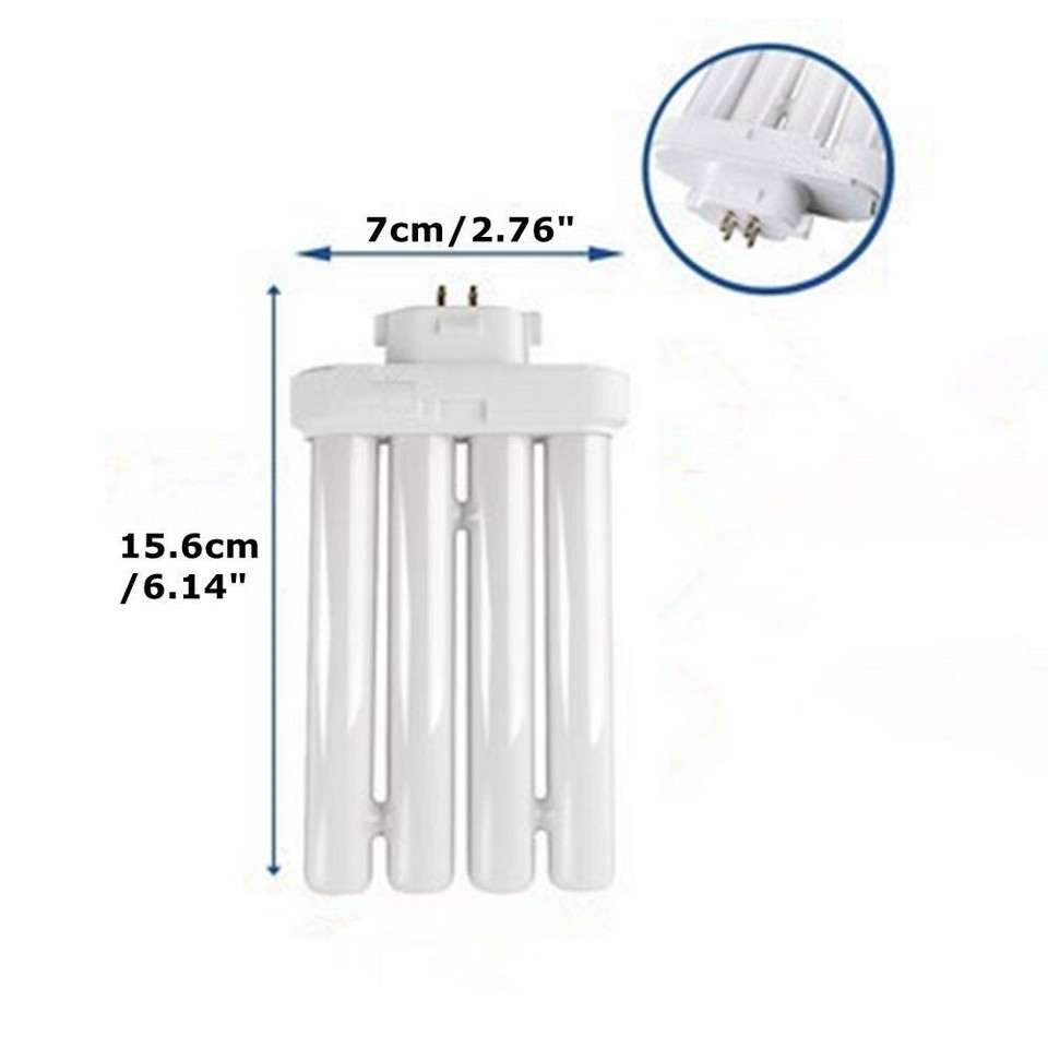 27W FML 27W 6500K 4 Pin Quad Tube Light Bulbs Compact Tube Fluorescent ...