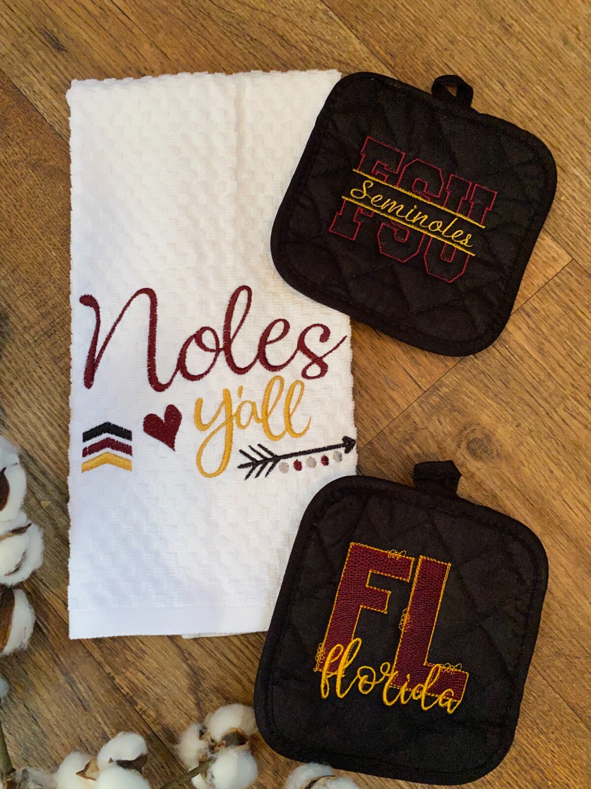 FSU Florida State University Seminoles Embroidered Kitchen Towel Gift ...