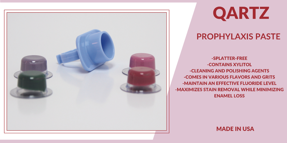 QARTZ PROPHY PASTE CUPS ASSORTED MEDIUM 200/BOX DENTAL NON SPLATTER W ...