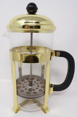 Vintage Pyrex 6 Cup French Coffee Press Gold Tone | eBay