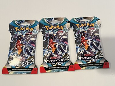 Pokemon Scarlet & Violet Paradox Rift Trading Cards New Three Packs | eBay
