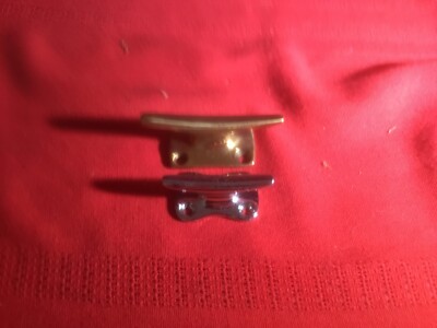 Pair Boat Fender Cleats One Bronze One Chrome Plated | eBay