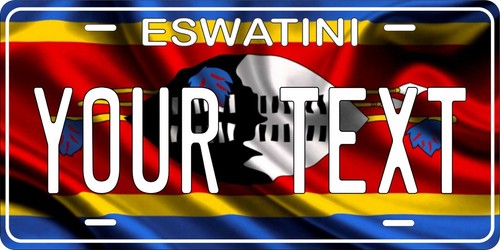 Eswatini Flag Wave License Plate Personalized Custom Auto Bike ...