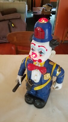 Vintage New Bright Bump’n Bobby Clown Battery Operated Toy Police Man ...
