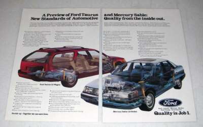 1985 Ford Taurus LX Wagon & Mercury Sable LS Sedan Ad | eBay