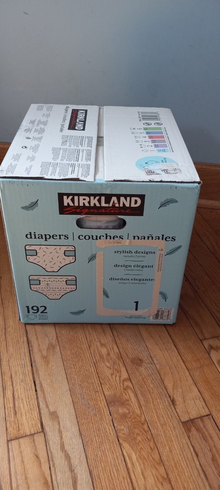 Kirkland Signature Baby Diapers Size 1 Up to 14 lbs 192 ct Unisex White ...
