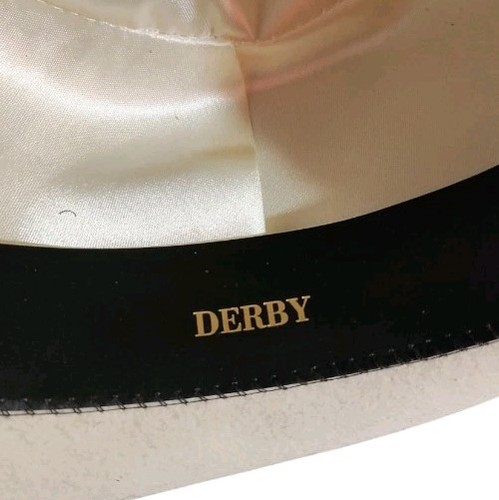 Vintage Capas Design Cream Derby Hat Feather Pin SZ S | eBay