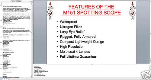 SOTIC SNIPER SCHOOL TARGET DETECT & SELECT PowerPoint Presentation CD ...