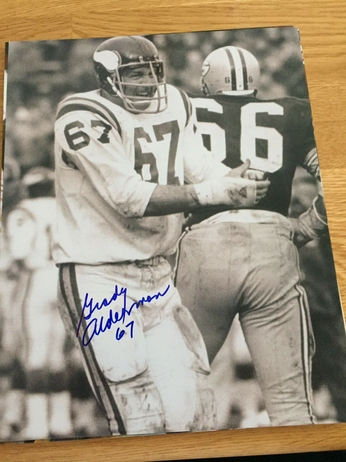 Vikings Grady Alderman signed 8x10 w/COA pose 2 | eBay