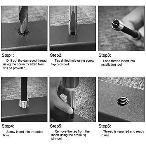 Thread Repair Kit 131piece Metric Helicoil Kit In M5 M6 M8 M10 M12 With ...