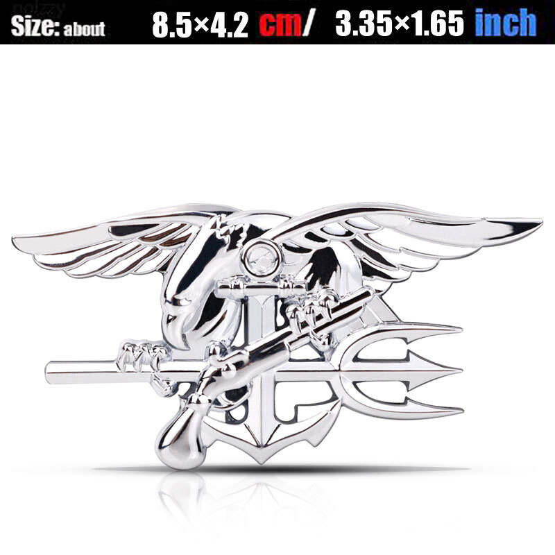US NAVY SEALs 3D Metal Car Emblem - Bronze Military Badge for ...
