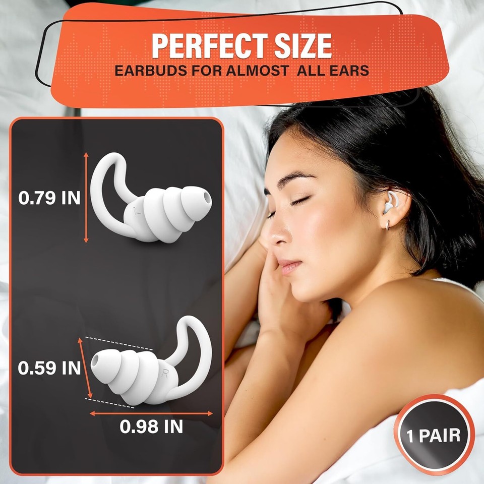 Reusable Ear Plugs For Sleeping - Safe Sound Blocking Ear Plugs Noise ...