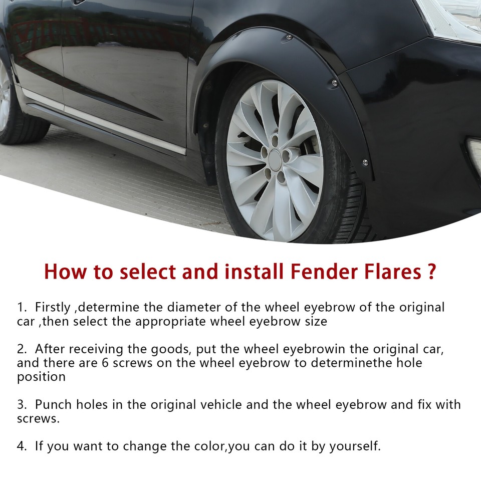 4X 32" For Volkswagen Jetta Universal Fender Flares Wheel Arches Wide ...