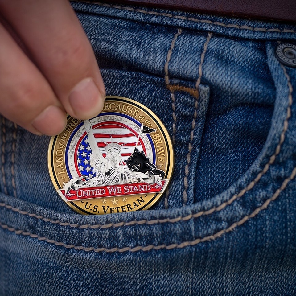 Military Veterans Challenge Coin · Armed Forces Vet Coin · Freedom Coin ...