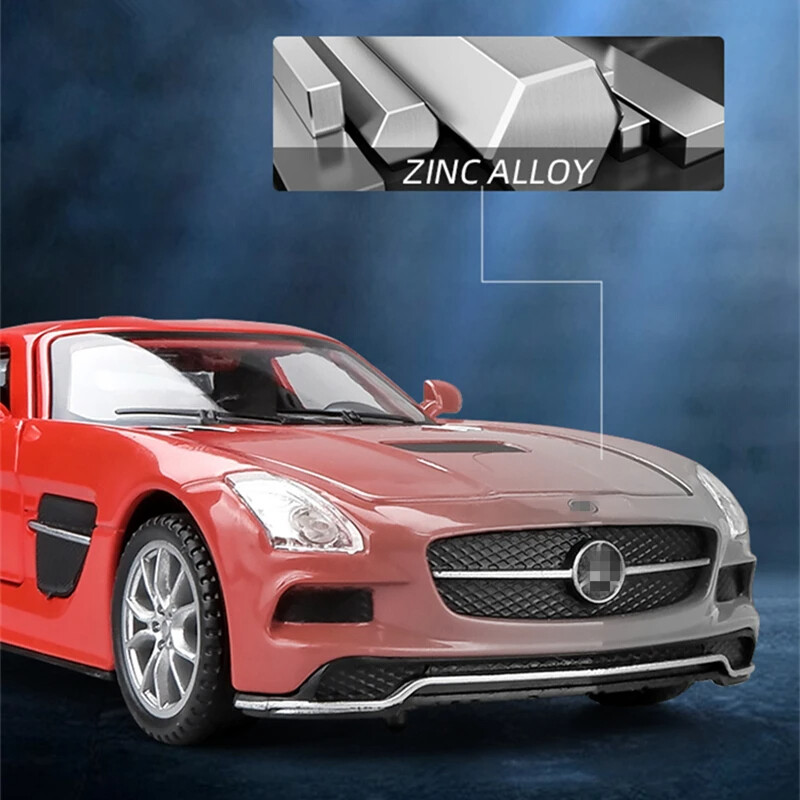 NEW 1:32 Mercedes Benz SLS Diecast Car Model Simulation Sound & Light ...