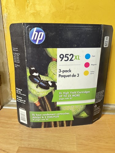 HP 952XL High-Yield Cyan/Magenta/Yellow/Jaune Ink Cartridges Expired ...