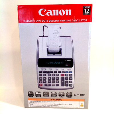 Canon MP11DX-2 Desktop Printing Calculator 2 Color Heavy Duty 12 Digits ...