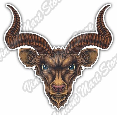 Goat Ox Africa Wild Animal Antelope Horn Car Bumper Vinyl Sticker Decal ...