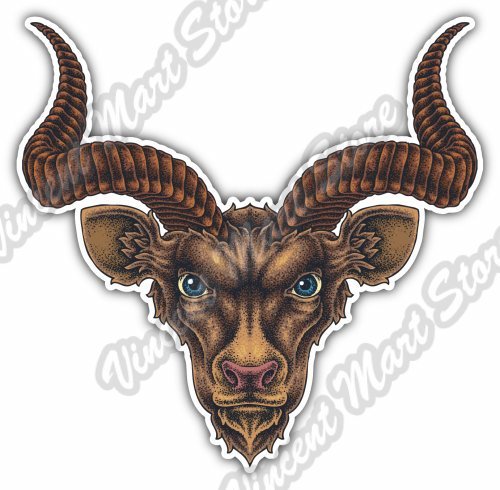 Goat Ox Africa Wild Animal Antelope Horn Car Bumper Vinyl Sticker Decal ...
