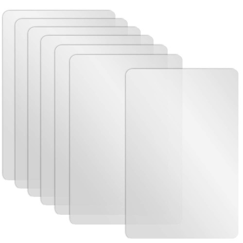 7 Pcs Plastic Placemats Matte Transparent Heat Resistant Washable Table ...