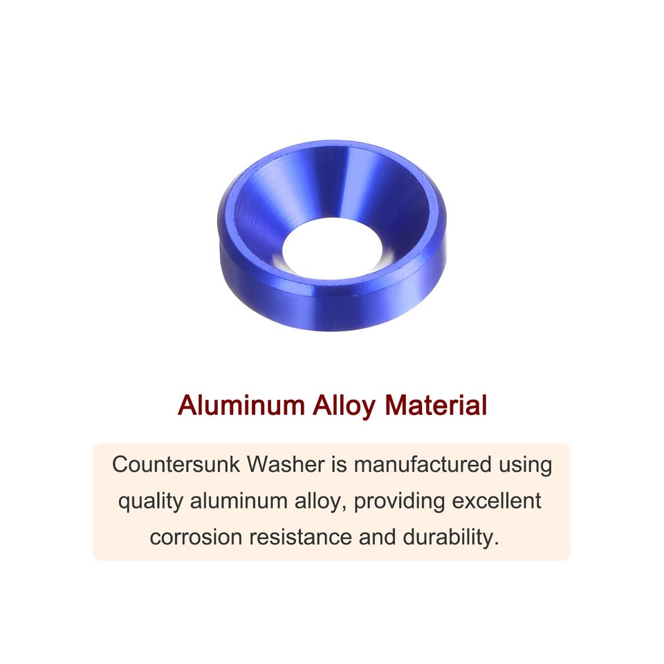 20pcs Countersunk Washer M4 Anodized Aluminum Alloy Finishing Washers ...