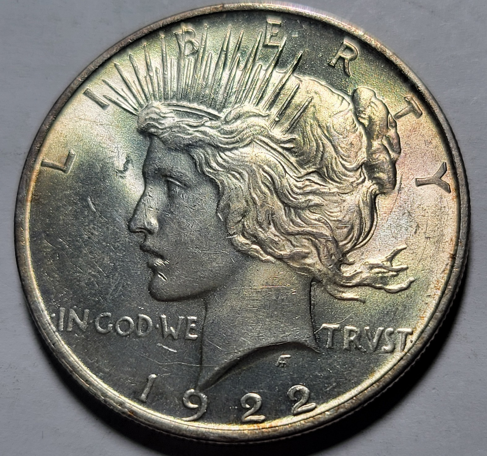 1922-D PEACE Liberty $1 Dollar 90% Silver Coin ~ Original Brilliant ...