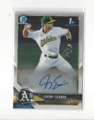 2018 Bowman Chrome Draft Jeremy Eierman Rookie AUTOGRAPH A's | eBay
