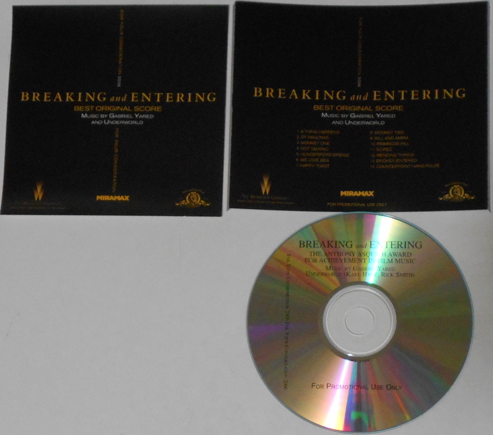 Gabriel Yared, Underworld - Breaking and Entering Soundtrack U.S. promo ...