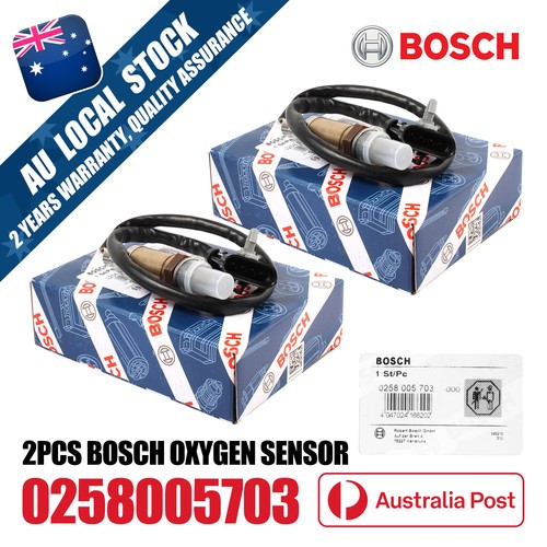 2x BOSCH OXYGEN SENSORS SUIT HOLDEN VS VT VU VX VY O2 V6 V8 GEN 3 LS1 ...