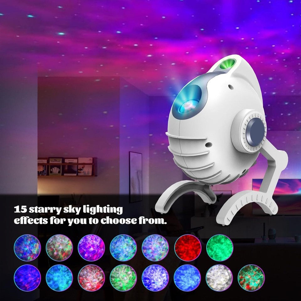 LED Galaxy Projector Starry Night Light Sky Star Party Lamp Planetarium ...