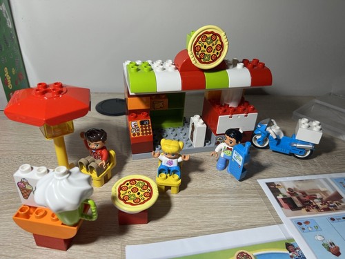 LEGO DUPLO 10834 Pizzeria – Complete Set w/ Figures & Scooter – Retired ...