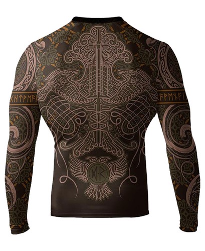 Raven Fightwear Men's Nordic IBJJF Approved MMA Rash Guard Brown | eBay