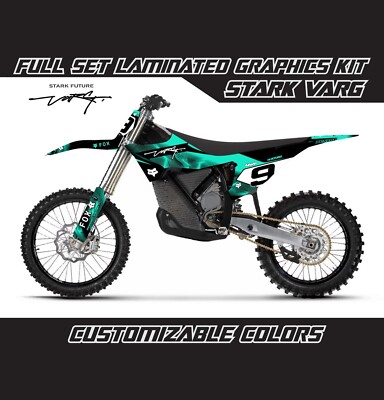STARK VARG Electric Black Full Graphics Bike Stickers Kit Wrap Skin ...