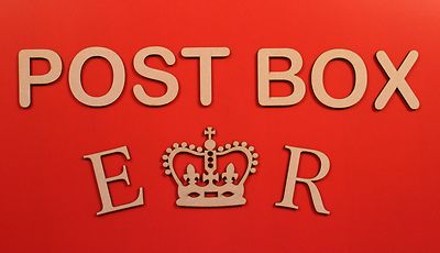 ROYAL MAIL POST BOX LETTERS E R AND CROWN FOR DIY POST BOX MDF LASER ...