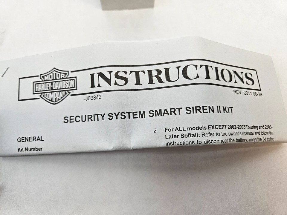 NEW Harley Davidson Security System Smart Siren II 68328-06A | eBay