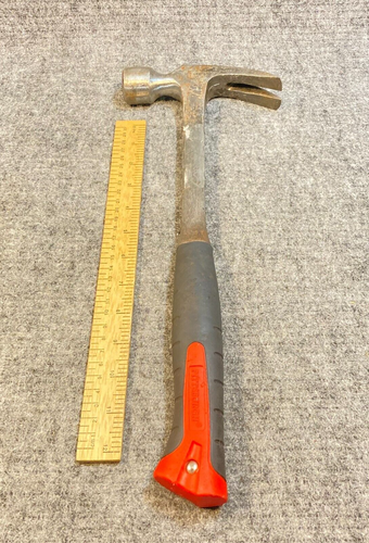 Pittsburgh Framing Hammer 22oz Milled Face Metal Shaft Rubber Grip 16 ...