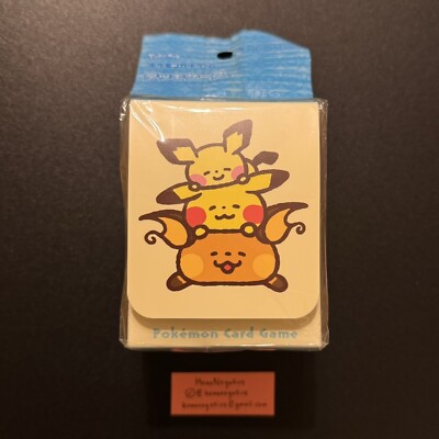 Pokémon Center Japan Yurutto Pikachu & Raichu Nesoberi Card Deck Box ...