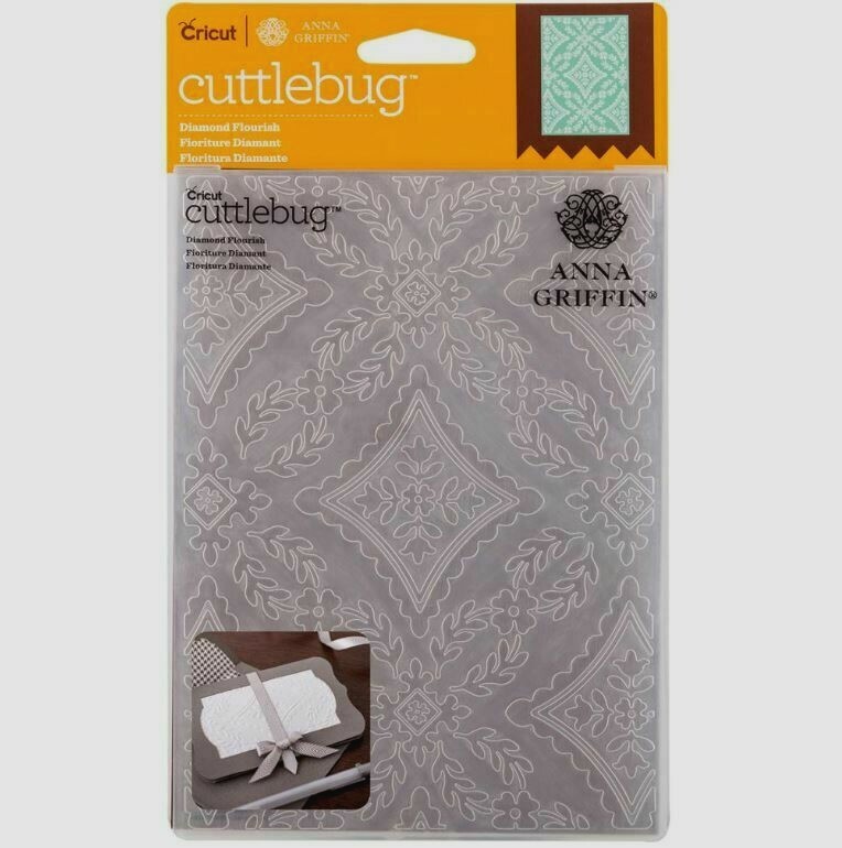 Cricut Cuttlebug Anna Griffin DIAMOND FLOURISH 5" X 7" New HTF | eBay