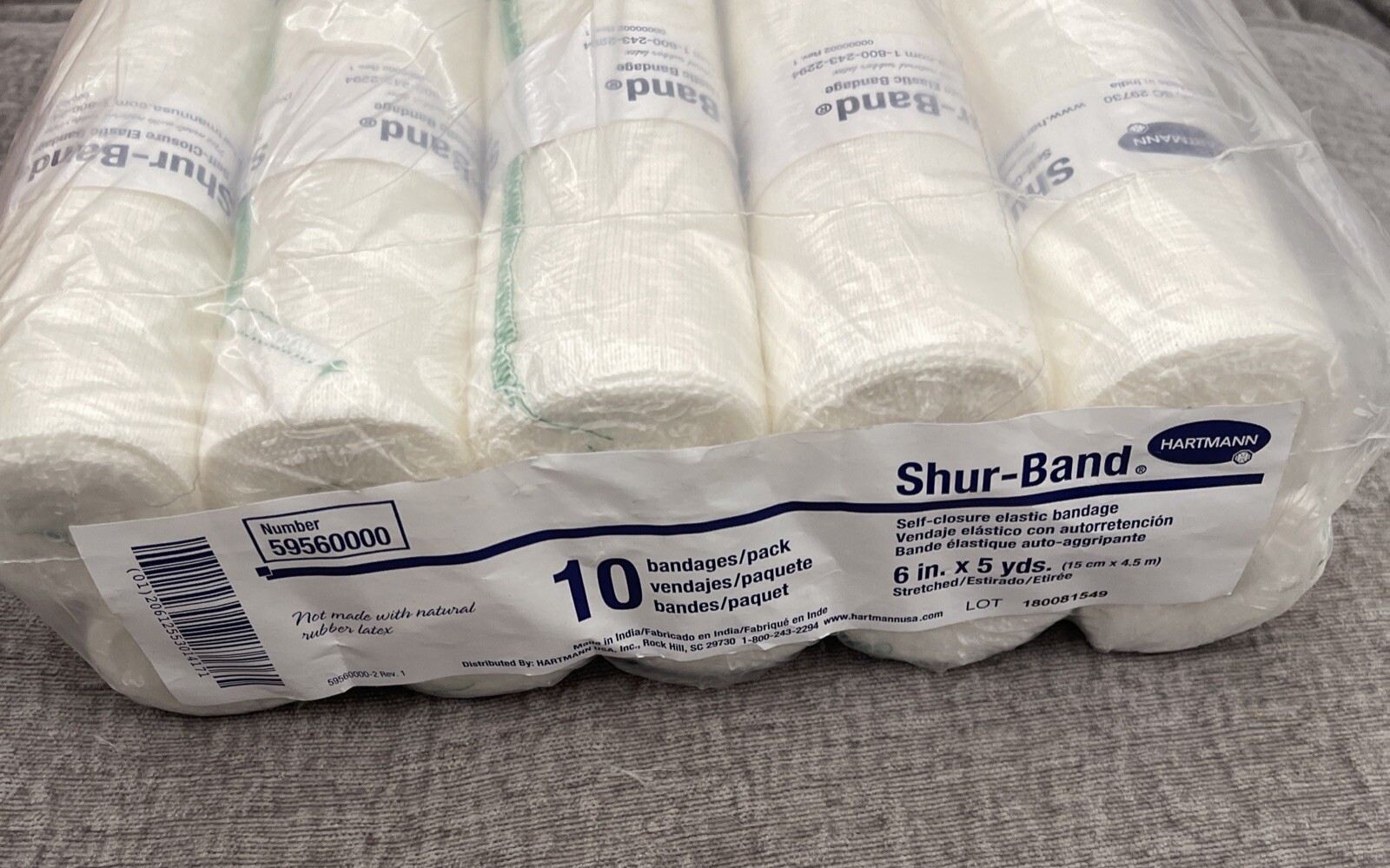 Shur-Band LF Elastic Bandage 6 Inch X 5 Yard - Pack of 10 NEW SEALED | eBay
