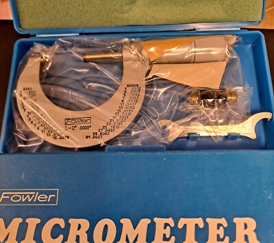 Fowler 52-235-002 1-2" Micrometer W/ Case NOS | eBay