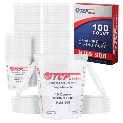 Paint Mixing Cups, 10-Ounce (Box of 100) - Plastic Measuring Cups for ...
