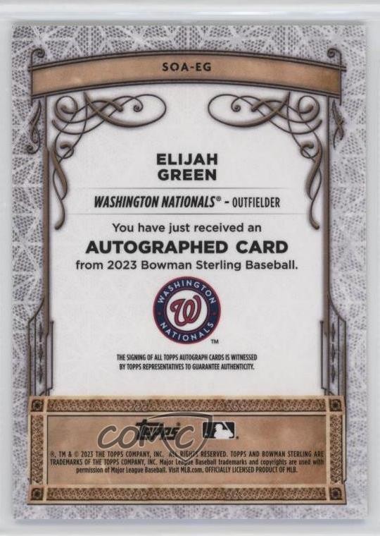 2023 Bowman Sterling Opulence 47/99 Elijah Green #SOA-EG Auto 15tx | eBay