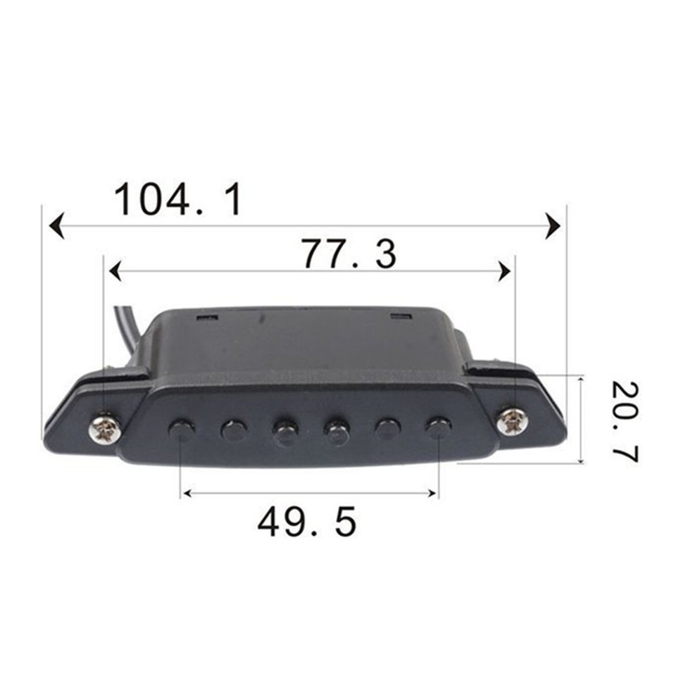 Acoustic Guitar Soundhole Magnetic Pickup Humbucker Passive With Power ...