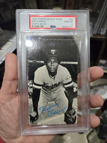 🤯1974 TOPPS DECKLE ROD CAREW EDGE WHITE BACK PSA 10 1 of 1 Highest 😱😱💥 ...